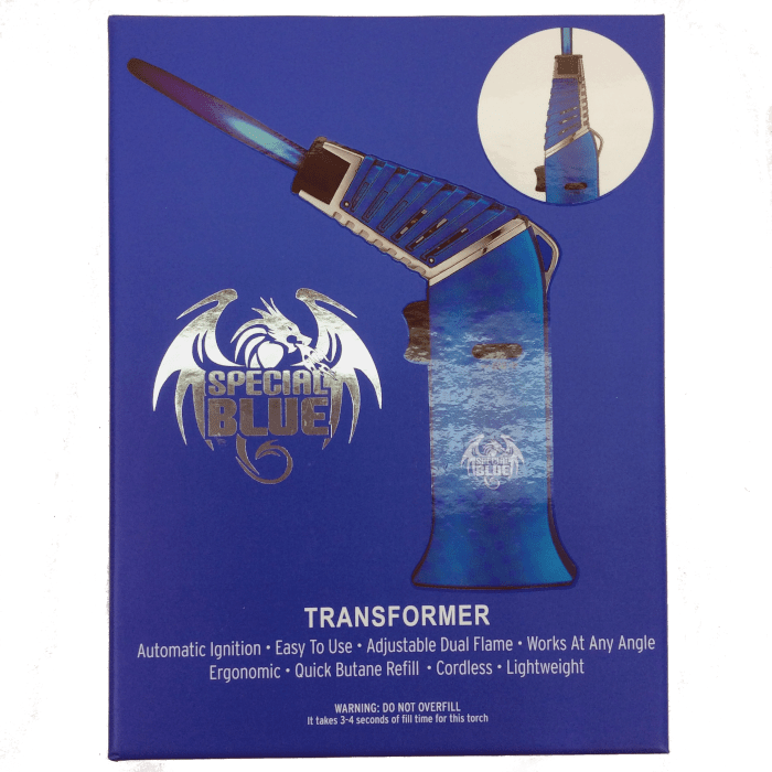 PECIAL BLUE TRANSFORMER TORCH (BLUE) – BONGSKING USA