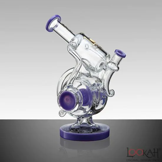 LOOKAH GLASS 12″ TANK DESIGN RECYCLER WATER PIPE – BONGSKING USA
