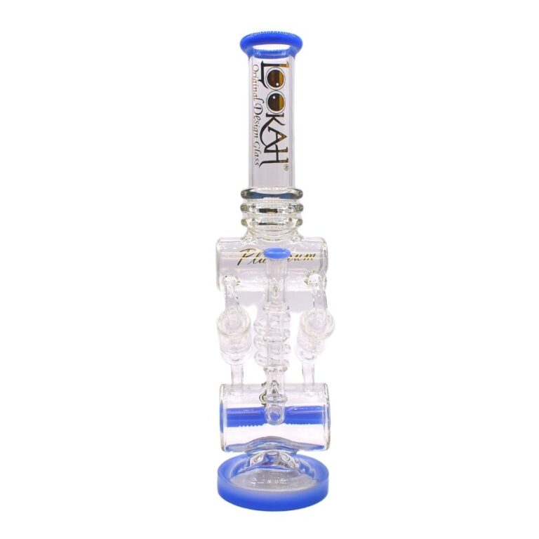 LOOKAH GLASS 16″ TANK WITH PERK DESIGN WATER PIPE – BONGSKING USA
