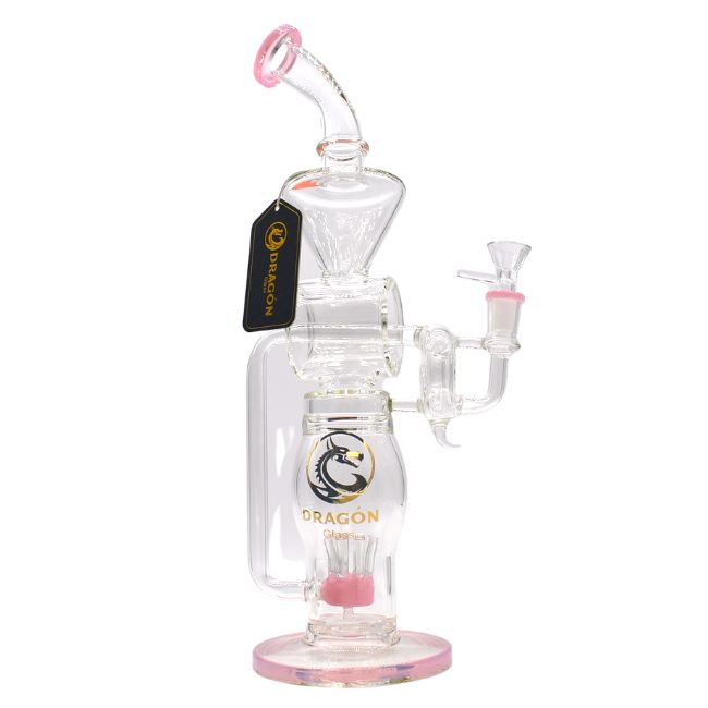 DRAGON GLASS 16″ UPRIGHT SHOWERHEAD RECYLER WATER PIPE – BONGSKING USA