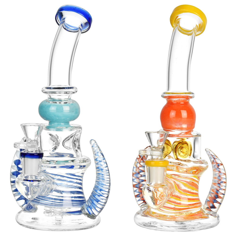 10 INCH SPIRAL HORNED BENT NECK WATER PIPE – BONGSKING USA